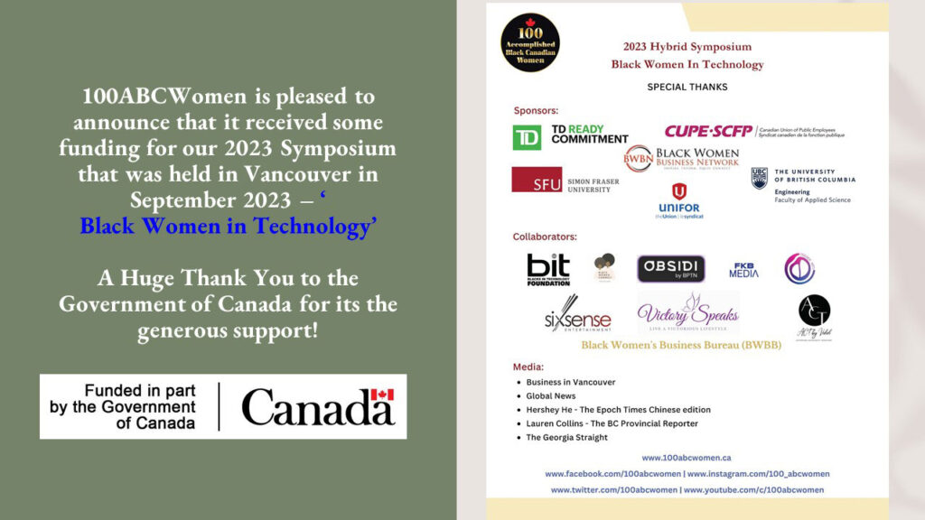 100ABCWomen – 100 Accomplished Black Canadian Women
